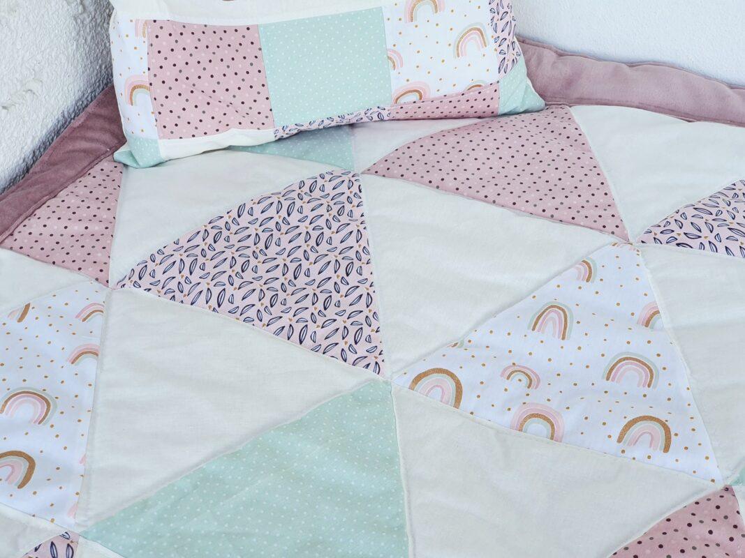 Patchworkdecke aus Dreiecken, Triangle Patchworkdecke